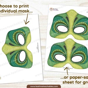 BRACHIOSAURUS Dinosaur Mask: Precolored & for Coloring - Printable ...