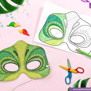 BRACHIOSAURUS Dinosaur Mask: Precolored & for Coloring - Printable ...