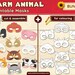 FARM ANIMALS Masks Bundle 20 Printable Masks Costume - Etsy