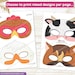 FARM ANIMALS Masks Ten Printable Masks Precolored PDF Costume, Fancy ...