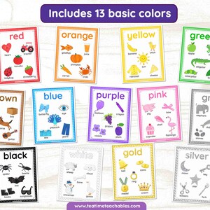 Learn the Colors | Pack of Classroom Wall Posters | PDF | Educational ...