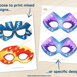 SUPERHEROES Masks for Kids TEN Printable Masks and - Etsy