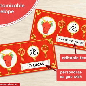 Year of the Dragon Craft BUNDLE: Printable Mask & Lucky Red Envelope ...