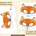 FOX Mask: Precolored and for Coloring Printable Mask for Kids PDF ...