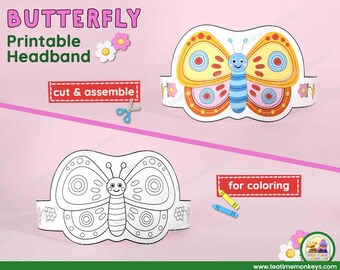 Farm Animal Paper Crown Printable Coloring Crown Coloring - Etsy