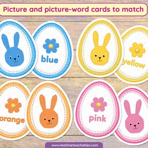Spring-themed Matching Cards: Colors, Numbers & Sizes | Educational ...