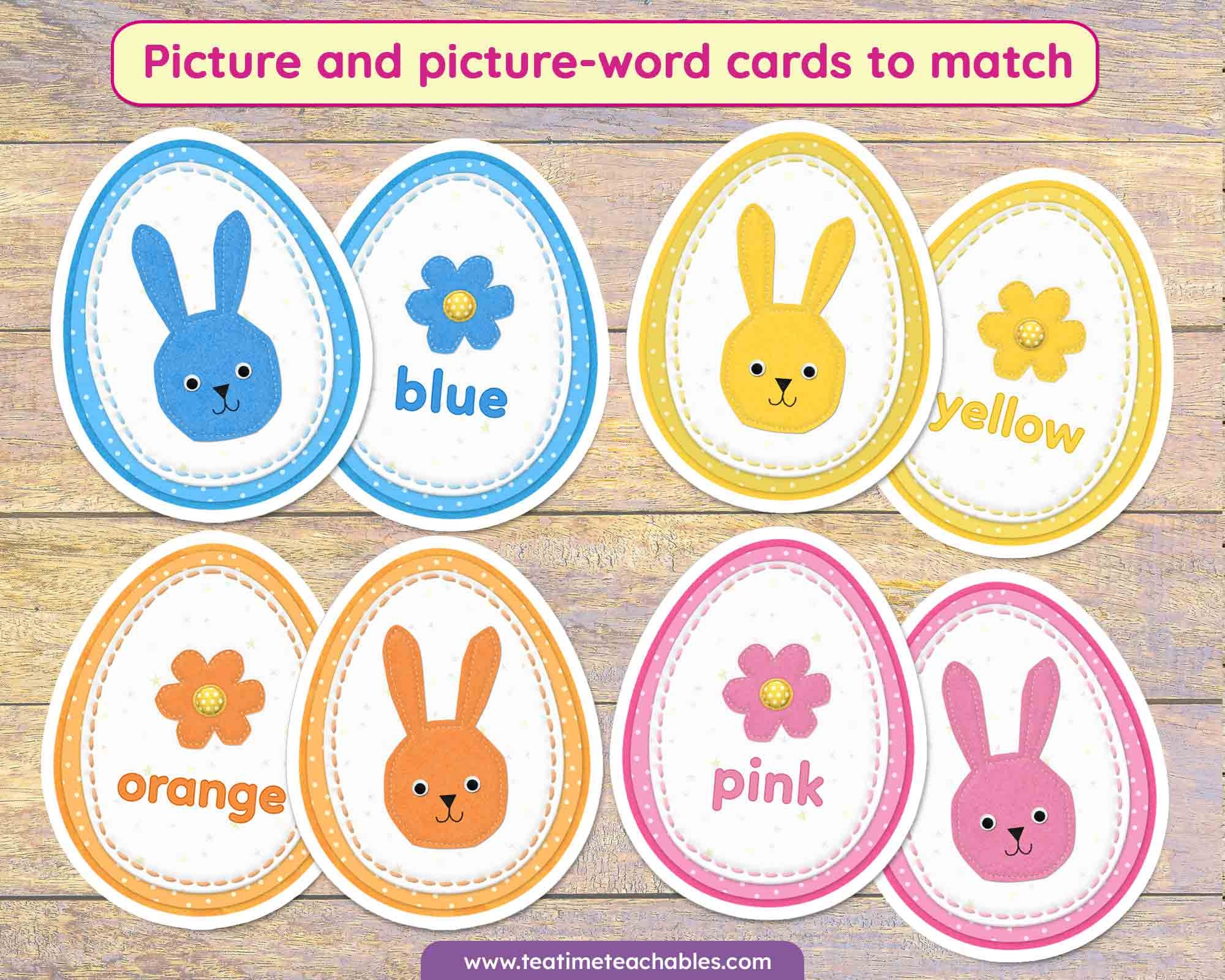 Spring-themed Matching Cards: Colors, Numbers & Sizes | Educational ...