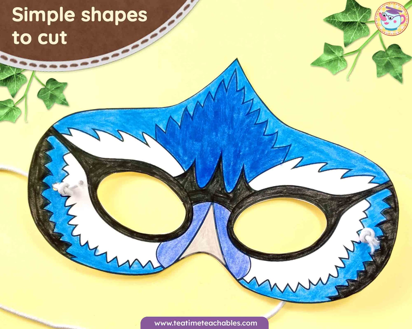 FOREST ANIMALS Masks Set 1 - EIGHT Printable Masks for Coloring ...