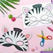 Printable Zebra Mask: Precolored & Coloring Craft (PDF) - Etsy