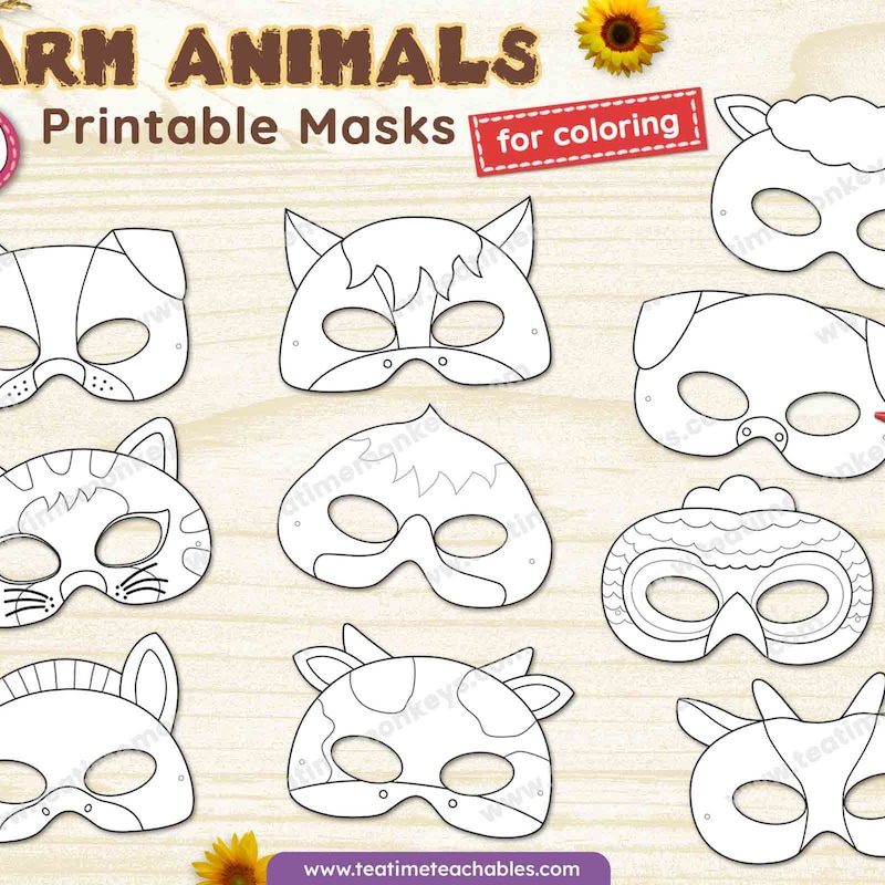 Farm Animal Mask - Etsy