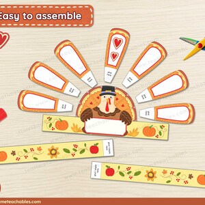 Thankful Turkey Crown for Kids | Precolored and Editable | PDF ...