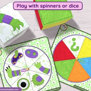 Monster Factory! Roll or Spin A Monster | PRINTABLE Game | Play Dough ...