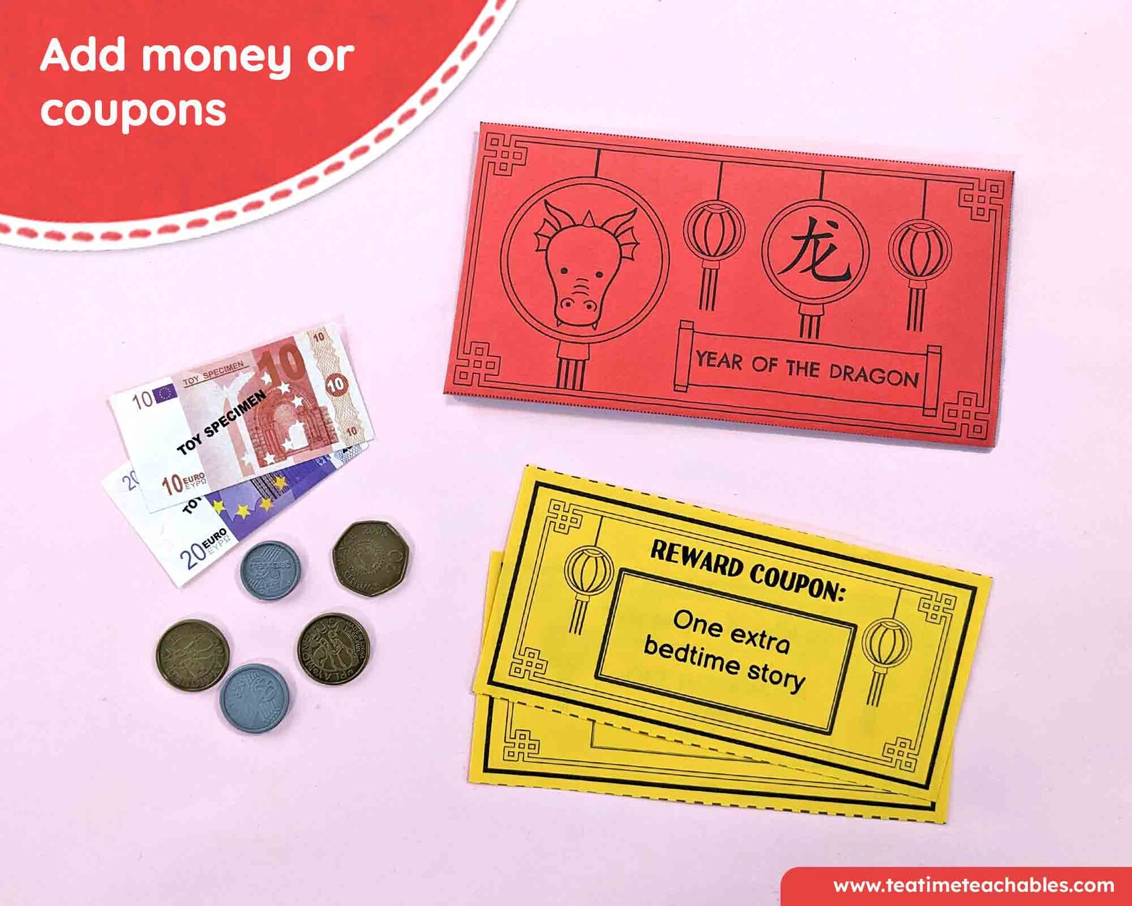 Year of the Dragon Craft: Printable Mask & Lucky Red Envelope With ...