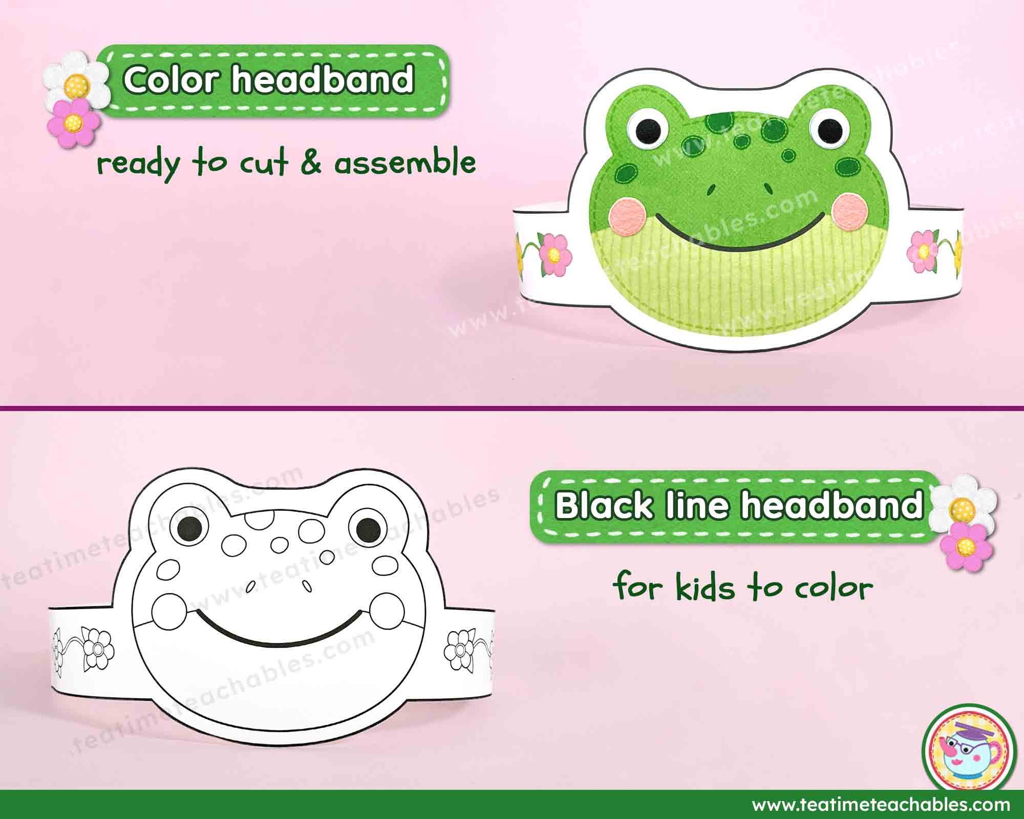 Printable FROG Headband Printable Crown Frog Craft for Kids PDF - Etsy