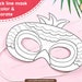 PARROT Mask: in Color and for Coloring - Printable Jungle Animals Mask ...