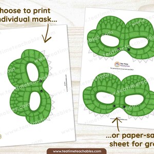 Crocodile Mask: Precolored & for Coloring, Jungle Animal Craft (PDF) - Etsy