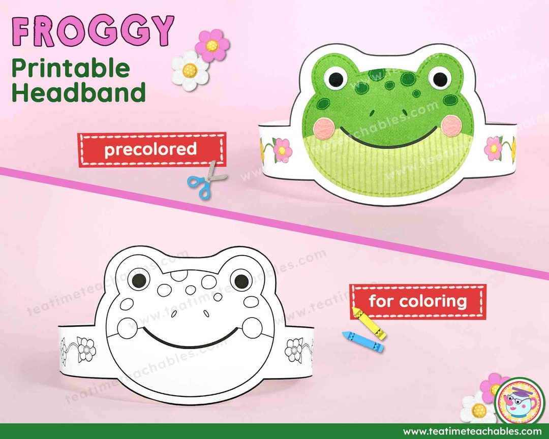 Printable FROG Headband - Printable Crown | Frog Craft for Kids | PDF ...