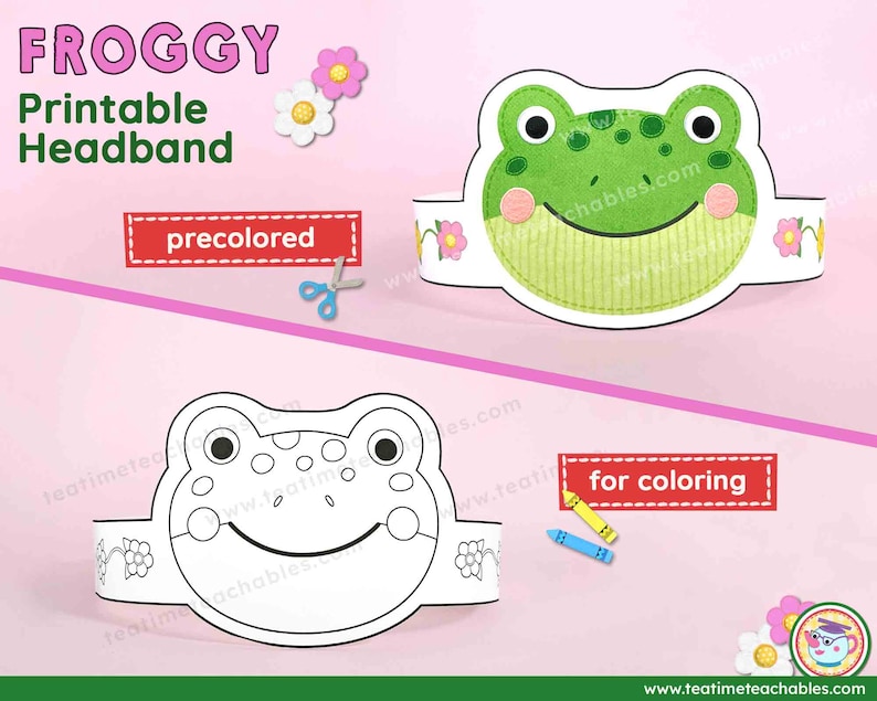 Printable FROG Headband - Printable Crown | Frog Craft for Kids | PDF ...