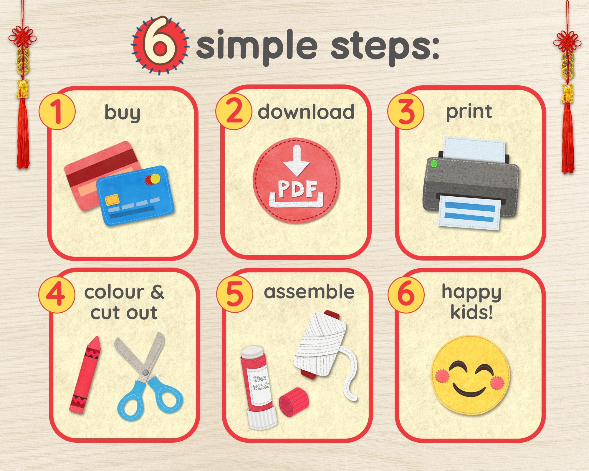 Year of the Dragon Craft: Printable Mask & Lucky Red Envelope With ...