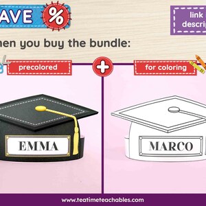 Printable GRADUATE CAP - Precolored Black | Preschool & Kindergarten ...