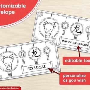 Year of the Dragon Craft: Printable Mask & Lucky Red Envelope With ...
