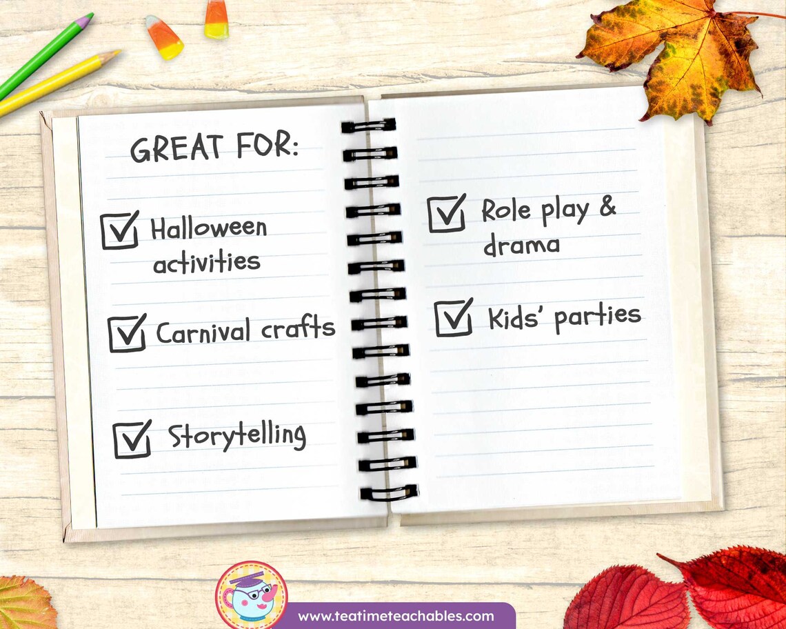 WITCH Mask: Precolored and for Coloring Printable Halloween Mask for ...