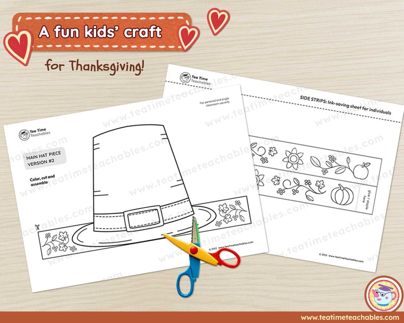 Printable Pilgrim Hat for Coloring - Easy Thanksgiving Craft for Kids ...