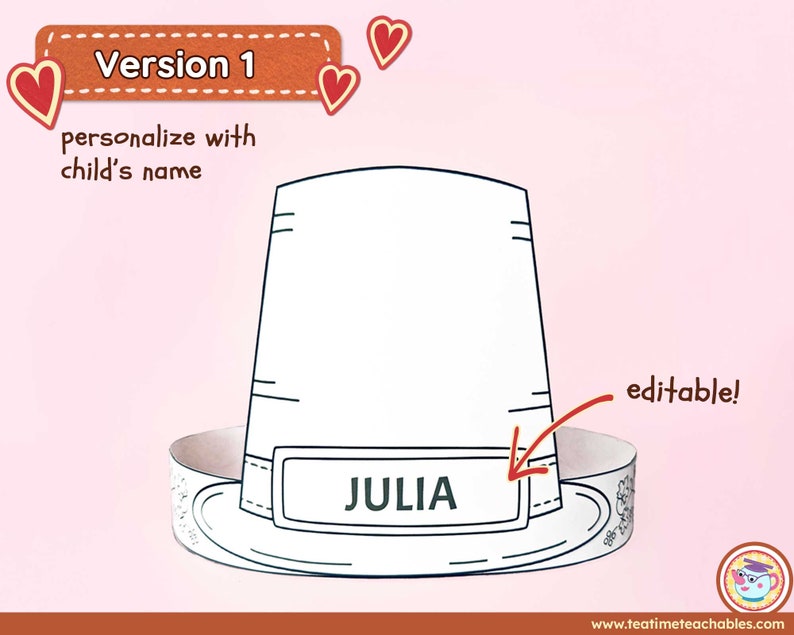 Printable Pilgrim Hat for Coloring - Easy Thanksgiving Craft for Kids ...