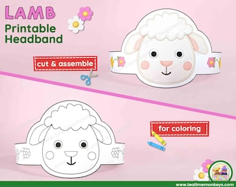 Chicken Paper Crown Printable Coloring Crown Coloring Face - Etsy