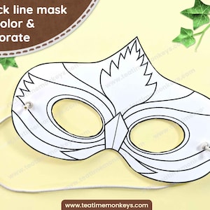 WOODPECKER Mask: in Color and for Coloring Printable Mask - Etsy