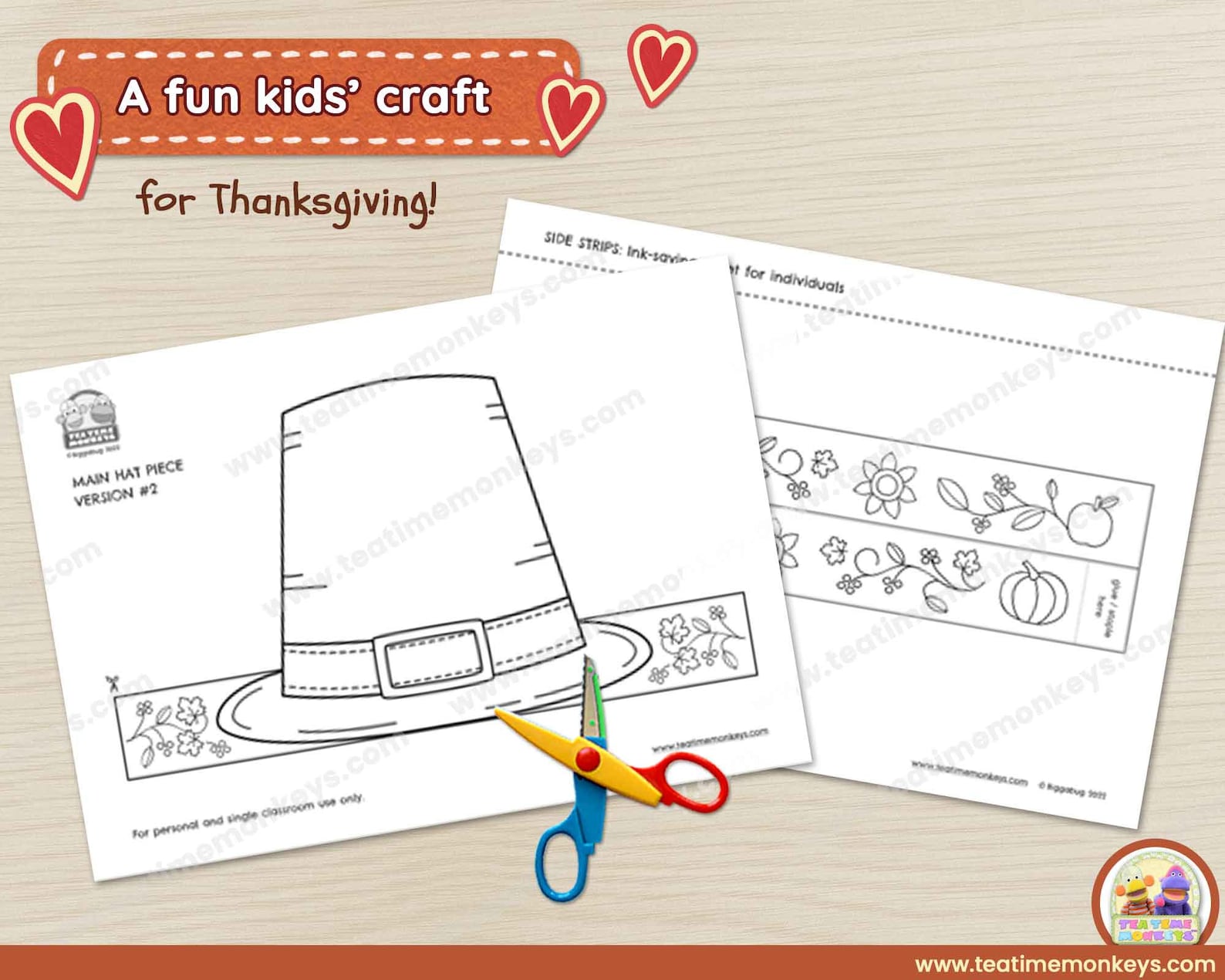 Printable Pilgrim Hat for Coloring Easy Thanskgiving Craft - Etsy