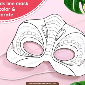BRACHIOSAURUS Dinosaur Mask: Precolored & for Coloring - Printable ...