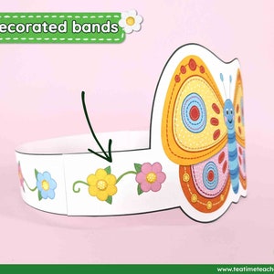 Printable BUTTERFLY Headband - Printable Crown | Butterfly Craft for ...