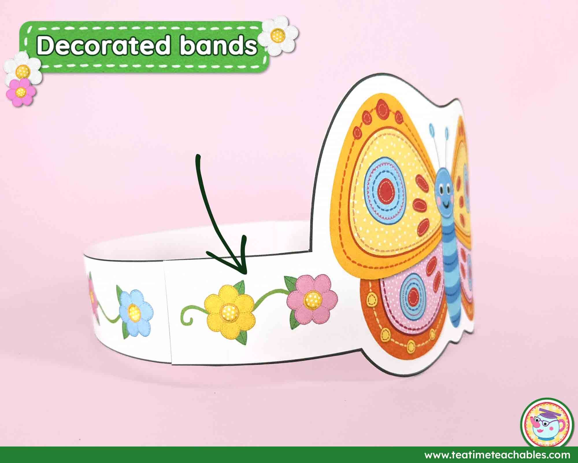 Printable BUTTERFLY Headband Printable Crown Butterfly Craft for Kids ...