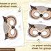 OWL Mask: in Color and for Coloring Printable Mask for Kids PDF Forest ...