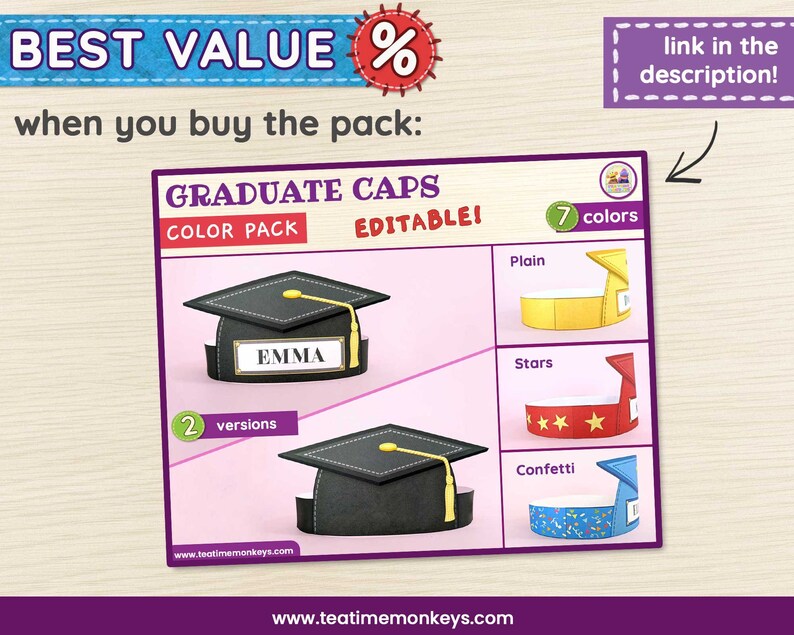 Printable GRADUATE CAP for Coloring: Preschool Graduation & - Etsy