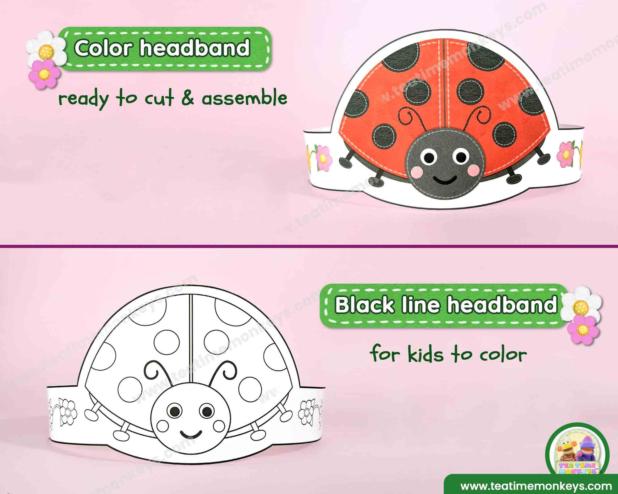 Printable LADYBUG Headband Printable Crown Ladybug Craft - Etsy Australia