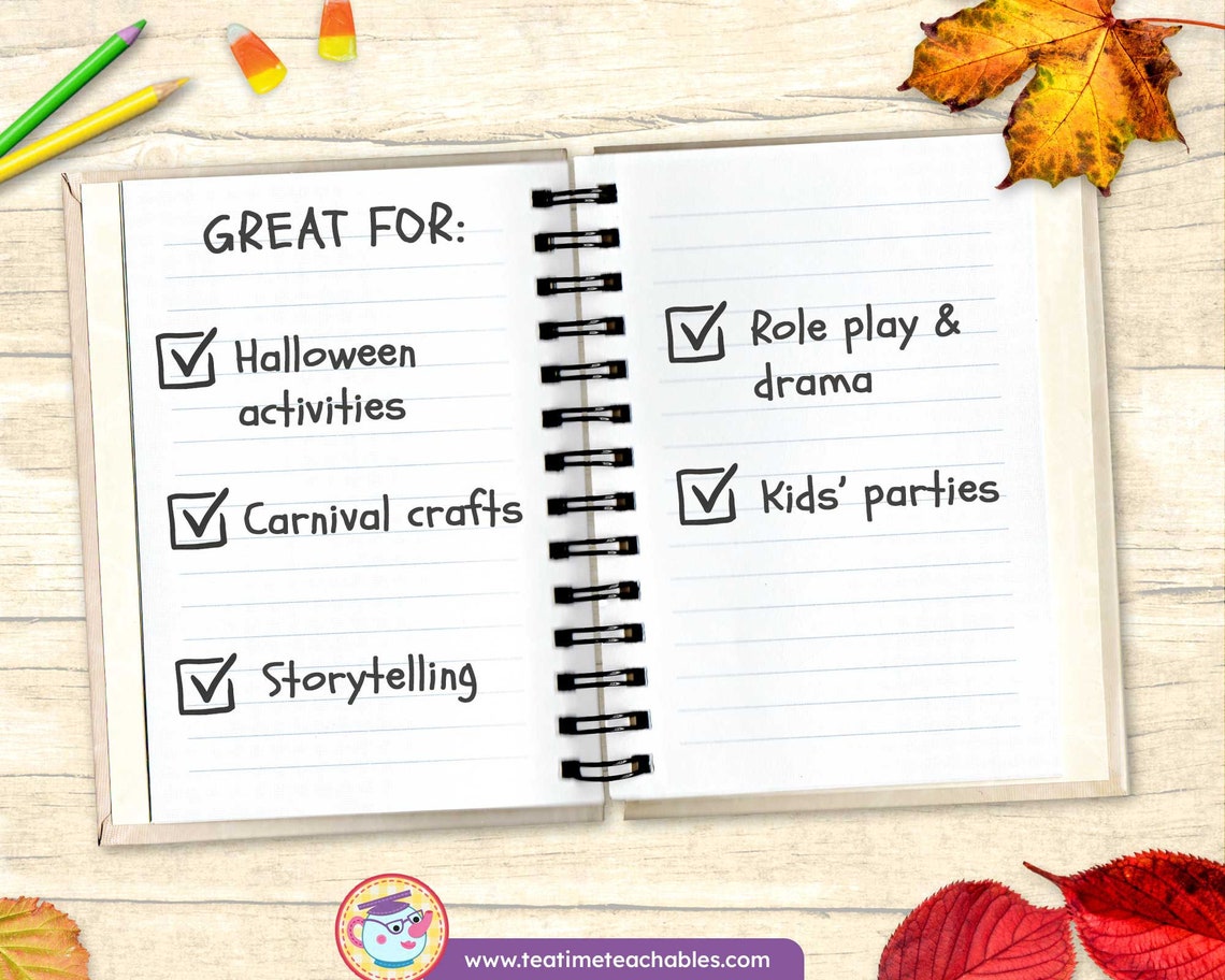 Printable Vampire Bat Mask: Halloween Costume Craft for Kids (PDF ...