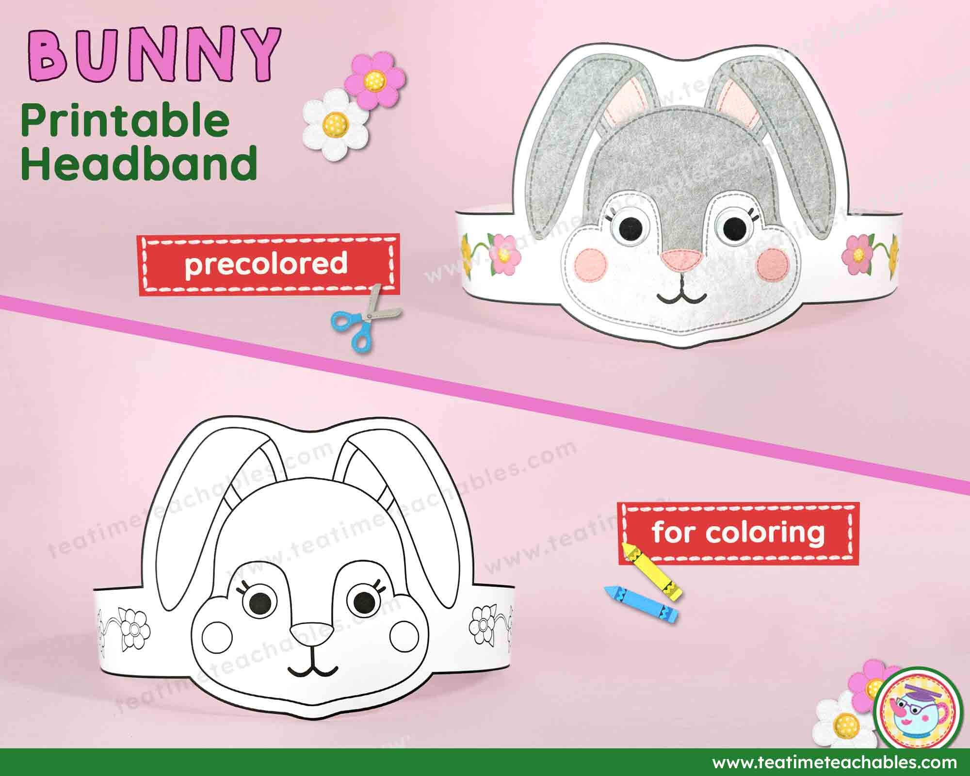 Printable BUNNY Headband | Printable Crown | Rabbit Craft | PDF ...