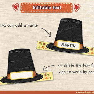 Printable Pilgrim Hat - Easy Thanksgiving Craft for Kids | PDF - Etsy