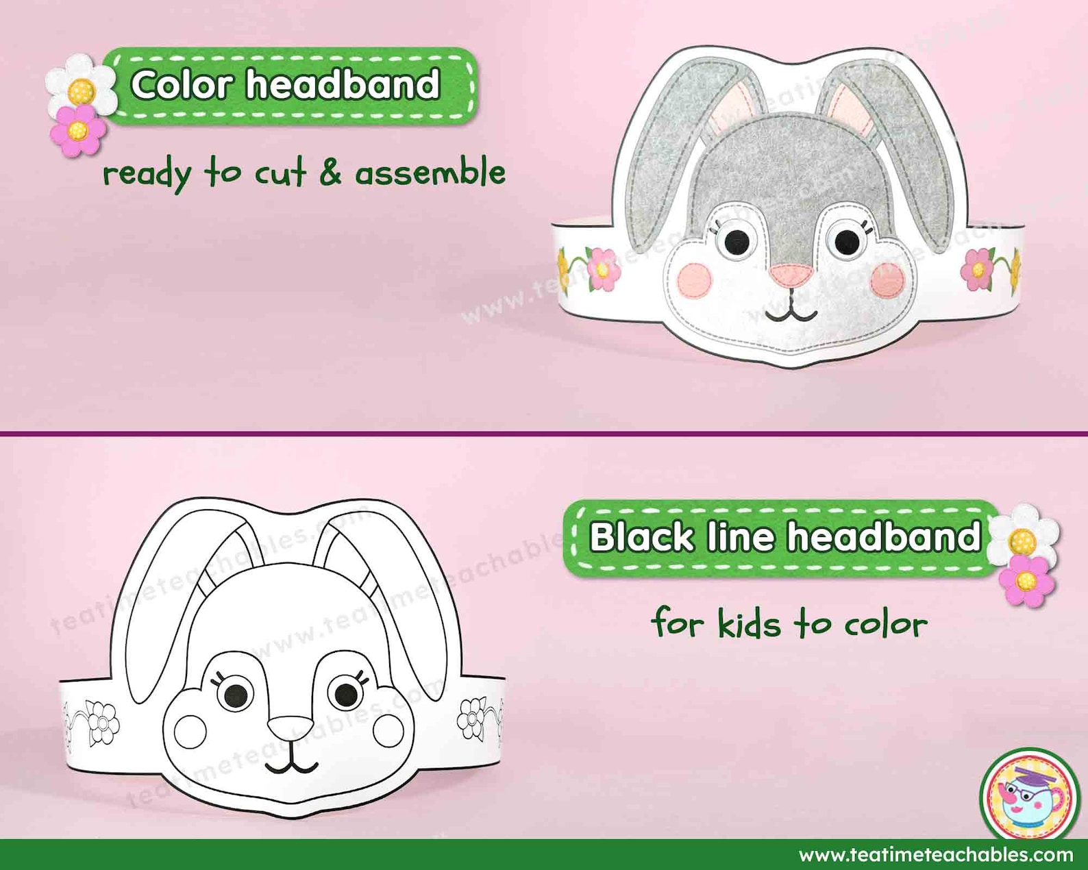 Printable BUNNY Headband | Printable Crown | Rabbit Craft | PDF ...