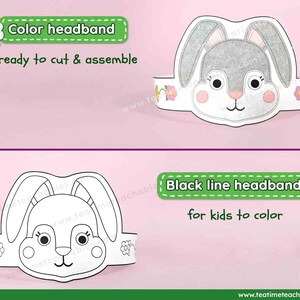 Printable BUNNY Headband | Printable Crown | Rabbit Craft | PDF ...
