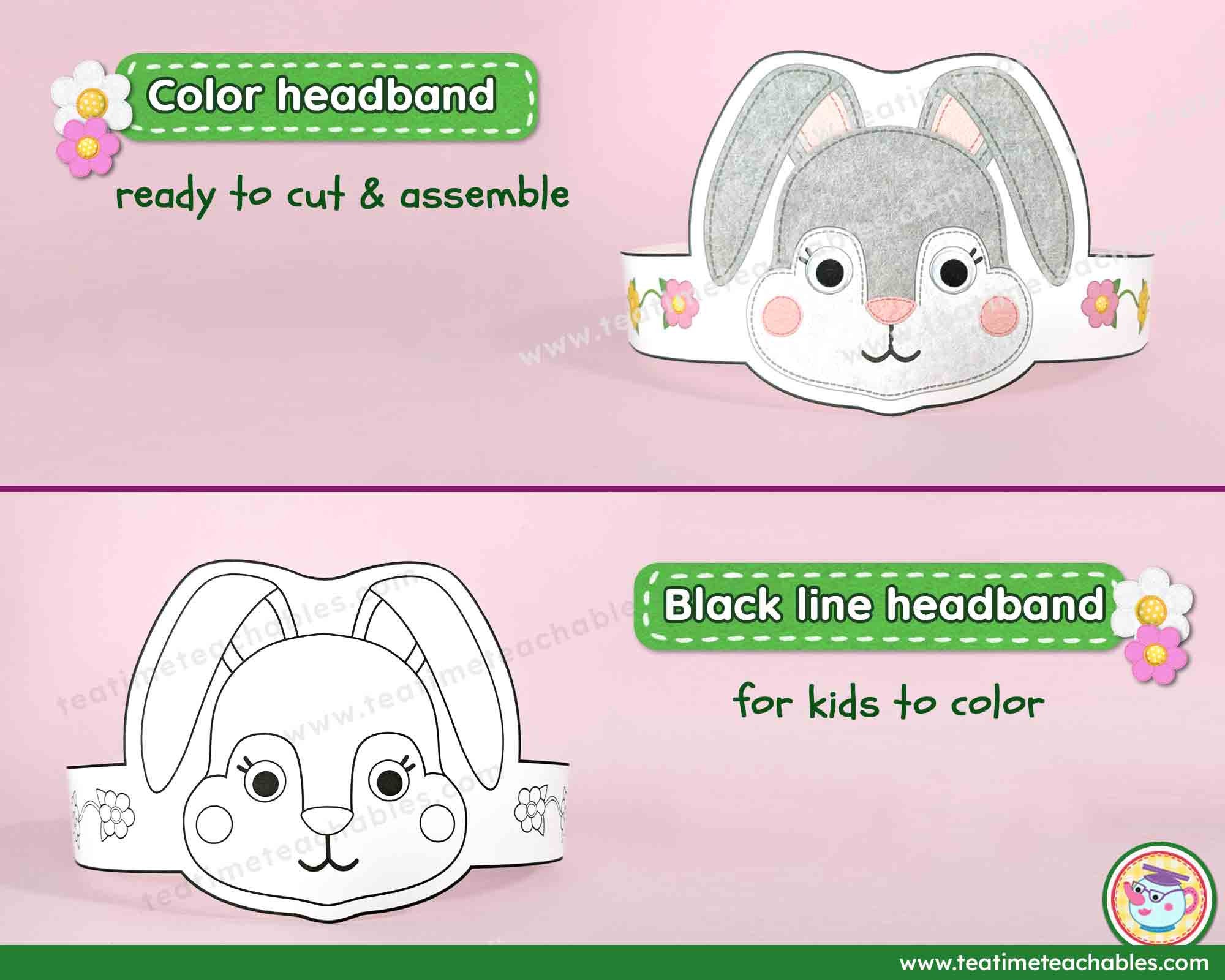 Printable BUNNY Headband | Printable Crown | Rabbit Craft | PDF ...