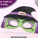 WITCH Mask: Precolored and for Coloring - Printable Halloween Mask for ...