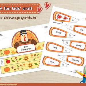 Thankful Turkey Crown for Kids | Precolored and Editable | PDF ...