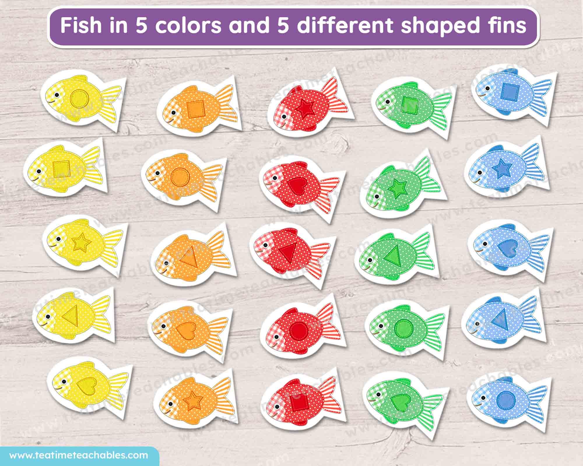 Hungry Penguin - Printable Game for Kids | Colors and Shapes Matching ...