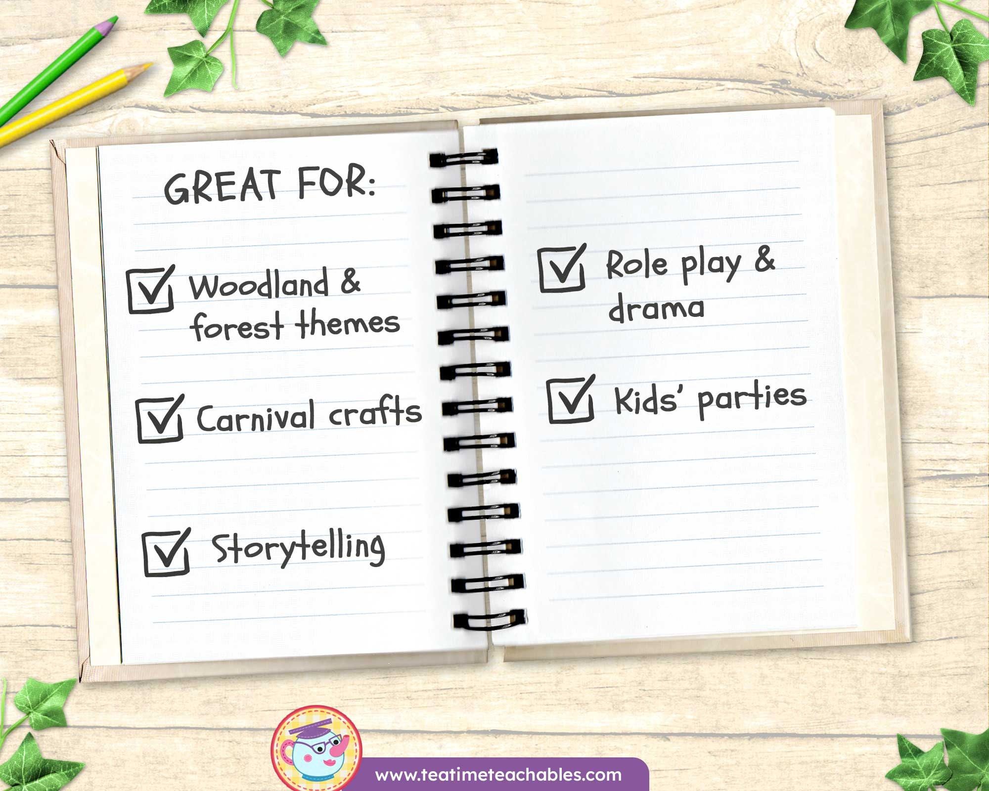 FOREST ANIMALS Masks Set 1 - EIGHT Printable Masks for Coloring ...