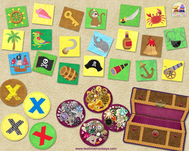 Treasure Island PRINT & PLAY Pirates Matching and Memory - Etsy UK