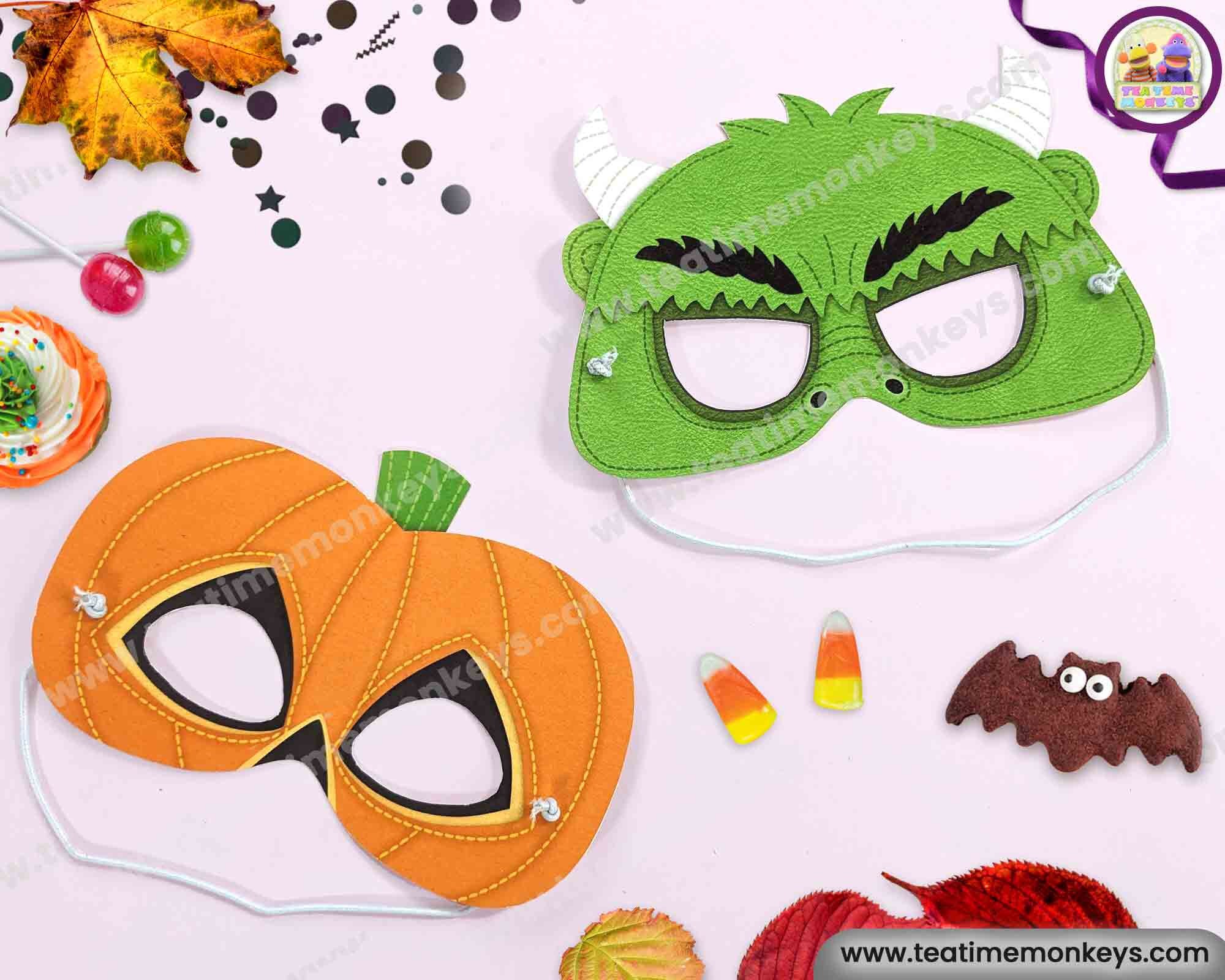 HALLOWEEN Masks for Kids TEN Printable Masks in Color PDF Halloween ...