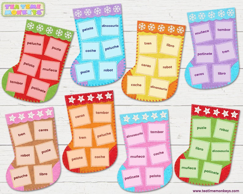 Stocking Surprise PRINT & PLAY Matching Game for Kids - Etsy
